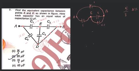 Find Equivalent Capacitance Between Points A And B As Shown In Figure