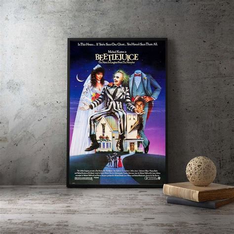 Beetlejuice 1988 Movie Poster Unframed Home Decor Canvas Print