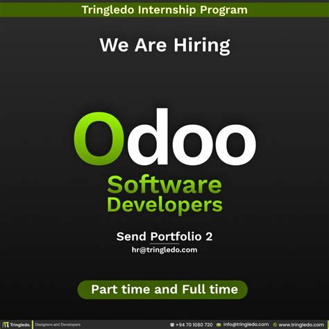 Odoo Software Developer Internship Jobseekerlk