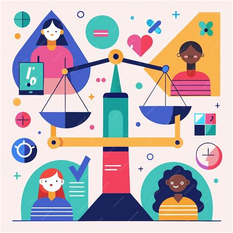 Abstract Visual Representation Of Equality And Equity In Justice And Opportunity Premium Ai