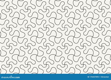 Geometric Seamless Pattern Vector Background With Abstract Line Texture Stock Vector