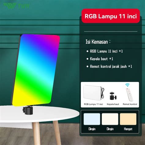 Jual TNW Lampu RGB Lampu Foto Led RGB Lampu Lighting HP Kamera Lighting Studio Tripod Lampu