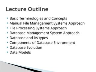 Lecture Database Systems Overview Pptx