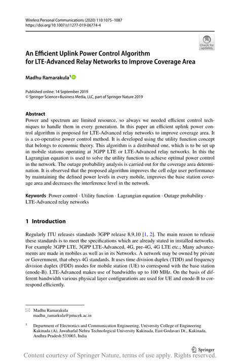 An Efficient Uplink Power Control Algorithm For Lte Advanced Relay