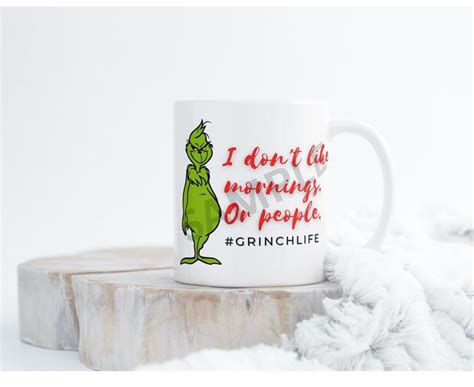 Grinch Coffee Mug Morning People Etsy