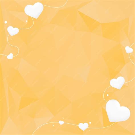 Free Vector Vector Heart String Border Yellow Prism Pattern Background
