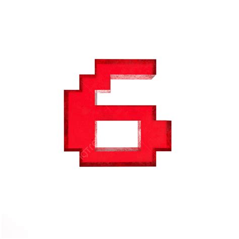 Number 6 Clipart Transparent PNG Hd 3d Numbers 6 Pixel Design 6