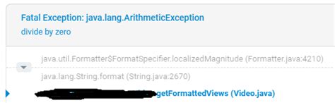 Android Weird Crashes Javalangarithmeticexception Divide By Zero
