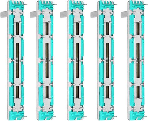 Shexton 5 Pcs Double Linear Slide Potentiometer 75mm India Ubuy