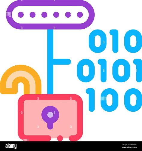 Hacking Binary Code Icon Vector Outline Illustration Stock Vector Image And Art Alamy