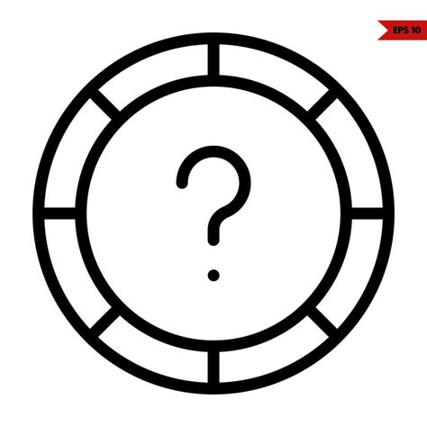Question Mark In Button Line Icon 24755235 Vector Art At Vecteezy