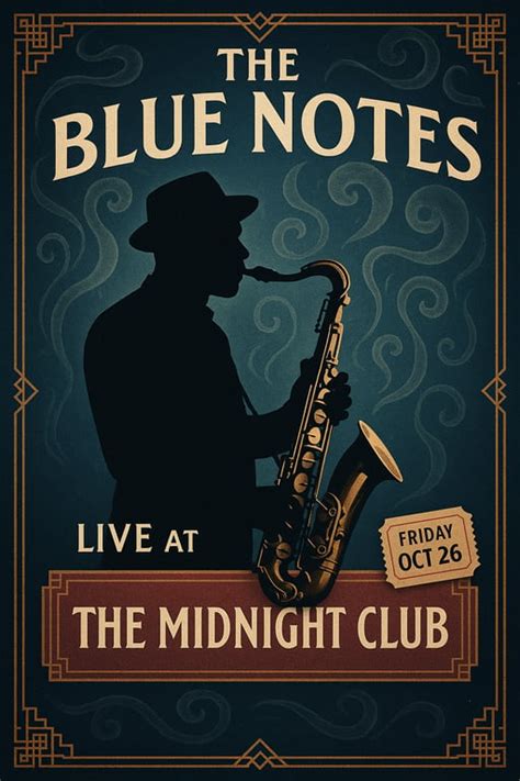 Swings Of Elegance The Blue Notes Live Create Custom Posters With Ai
