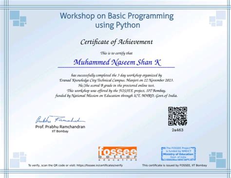 Naseem Shan On Linkedin Python Programming Fossee Iitbombay