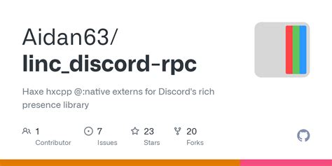 GitHub Aidan Linc Discord Rpc Haxe Hxcpp Native Externs For Discord S Rich Presence Library