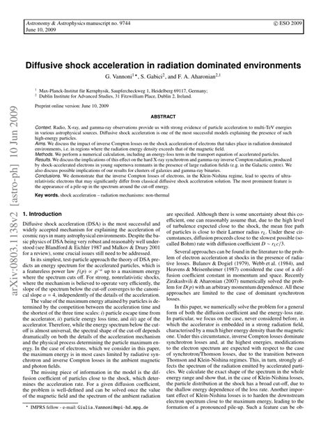 Pdf Diffusive Shock Acceleration In Radiation Dominated Environments