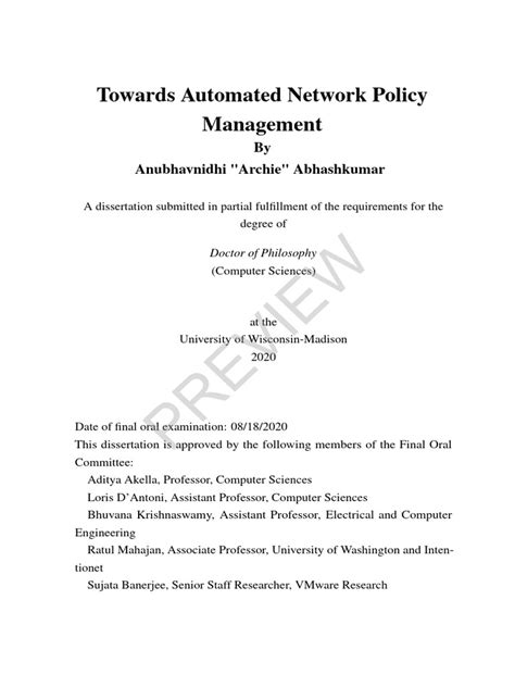 Towards Automated Network Policy Management Pdf Computer Network