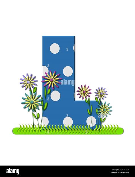 The Letter L In The Alphabet Set Wildflower Meadow Is Blue With