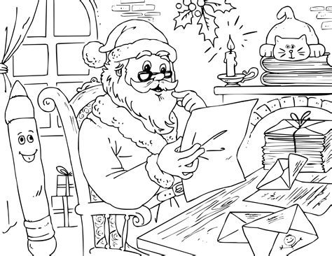 Santa Workshop Coloring Page Coloring Pages