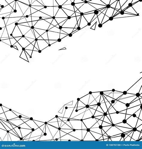 Abstract Low Poly Background With Copy Space Triangular Grid Vector Illustration Connection