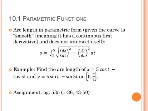 Calculus Of Other Functions Chapter 10 Parametric Functions