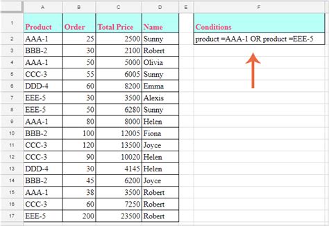 How To Filter Data By Multiple Conditions In Google Sheets