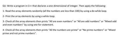 Solved Q1 Write A Program In C That Declares A