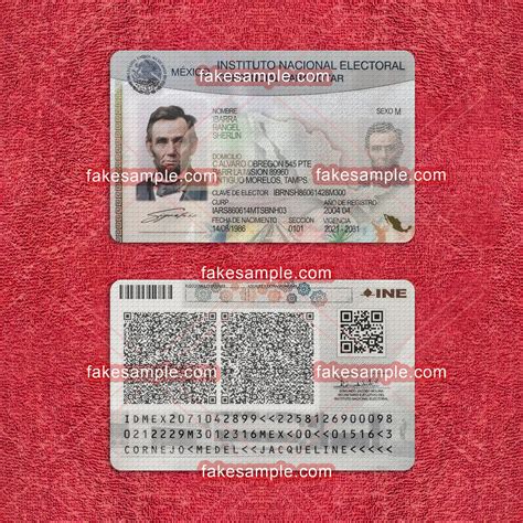 Download Mexico National Id Card Version 2 Template Psd Fully