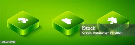 등각 투영 구름을 달 비 눈 태양 아이콘으로 설정합니다 벡터 0명에 대한 스톡 벡터 아트 및 기타 이미지 0명 3차원 형태 겨울 Istock