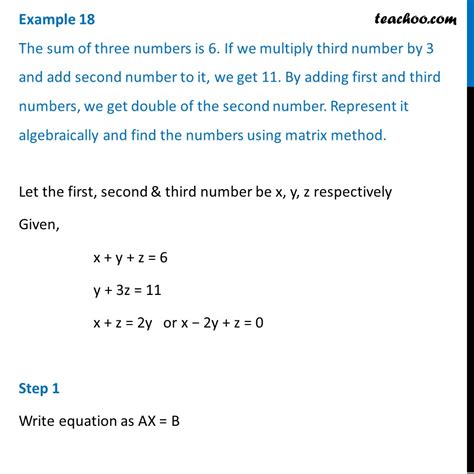 Example Sum Of Three Number Is If We Multiply Third Number By