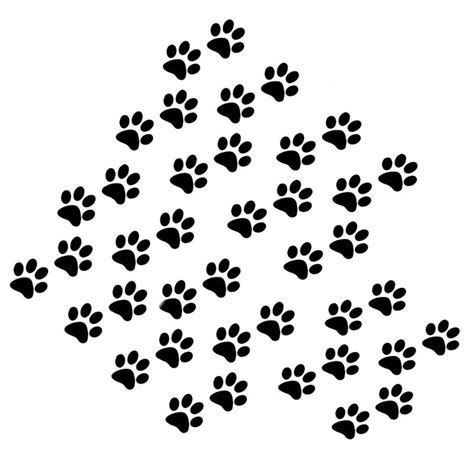 Autoaufkleber Set 40 Stück Hundepfoten Je 28x3 Cm Pfötchen