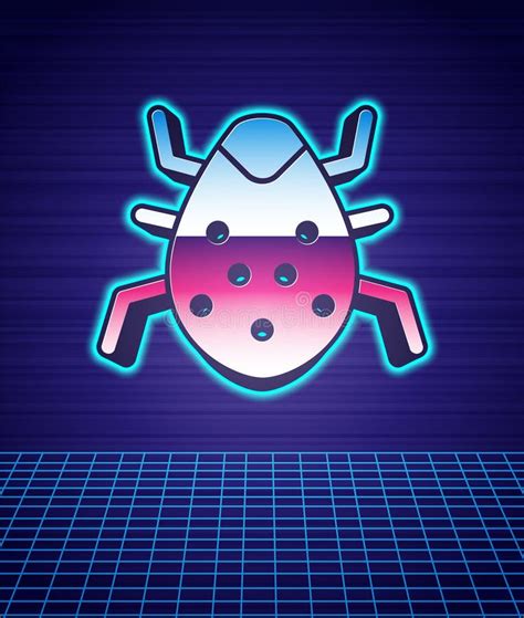 Set System Bug Code Terminal Processor And Computer Monitor Screen Icon Vector Stock