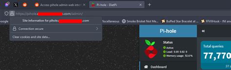access pihole admin web interface over r pihole