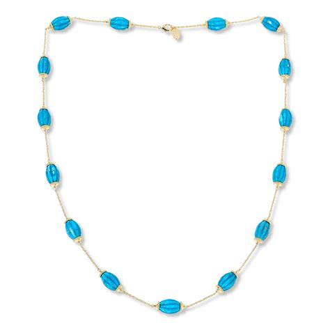 Connie Craig Carroll Jewelry Julia Carved Gem Station Necklace Hsn
