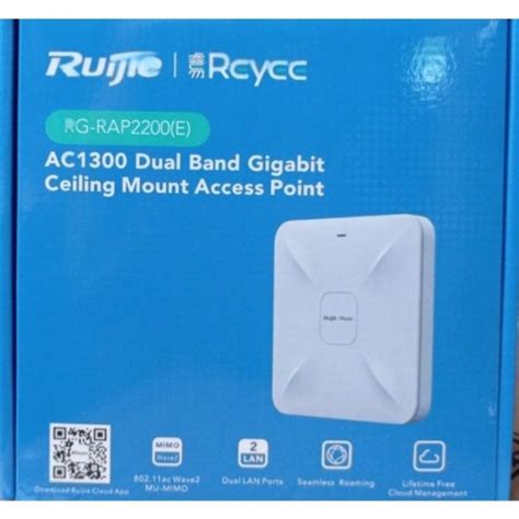 Jual Ruijie Rg Rap2200e Ac1300 Dual Band Ceiling Access Point Rujie Reyee Ruiji Rap 2200 E