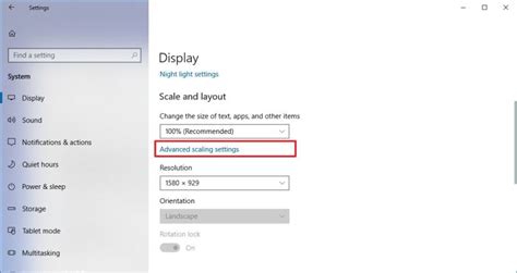 how to fix display scaling issues without signing out of windows 10