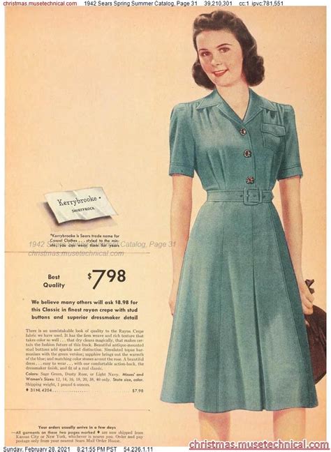 1942 Sears Spring Summer Catalog Page 31 Christmas Catalogs