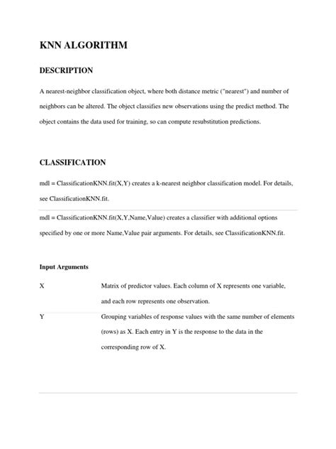 knn algorithm download free pdf statistical classification array