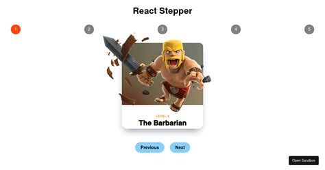 5 Stepper Component Codesandbox