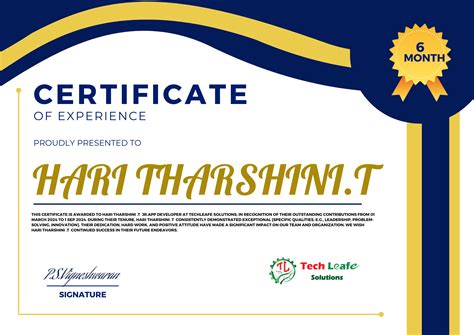 certificates hari tharshini t