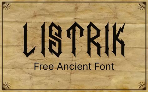 Free Ancient Font Listrik Pixelo