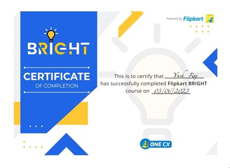Yash Raj On Linkedin Certificateofcompletion Flipkartindia