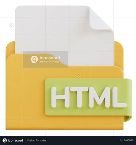Html File 3d Icon Free Download Files And Folders 3d Icons Iconscout