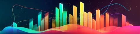 Data Visualization Charts Diagrams Vibrantly Illustration With Spectacular Background Stock
