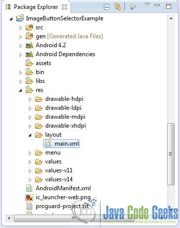 Android ImageButton Selector Example