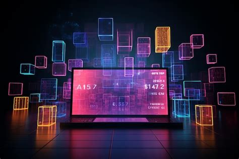 Premium Photo Abstract Visualization Of A Digital Screen Generative Ai