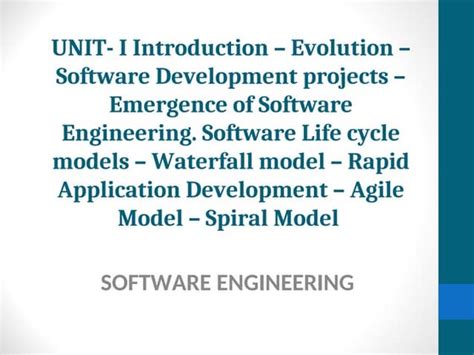 Software Engineering Methodologies Overview Pptx Computer Software And Applications