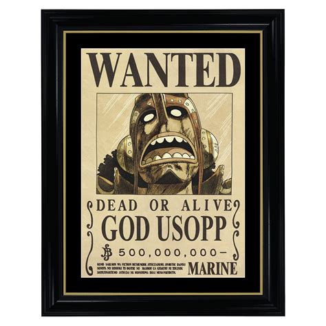 One Piece God Usopp Wanted Poster Collectible Framed Exclusivesignings