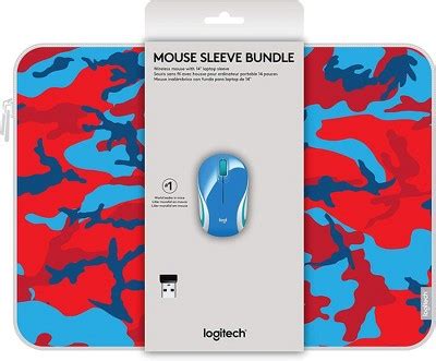 Logitech Wireless Mini Mouse M187 14 Sleeve Bundle Red Blue Camo Target