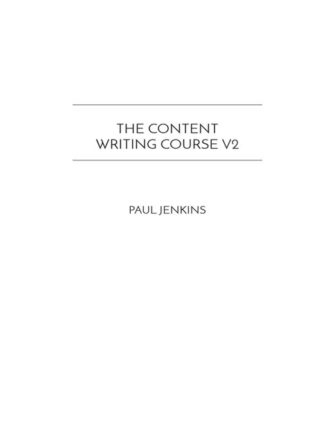 The Content Writing Course V2 Print Pdf Search Engine Optimization