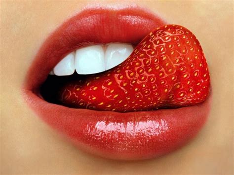 Wallpaper Strawberry Lips Red Lips Sexy Lips Strawberry Lips